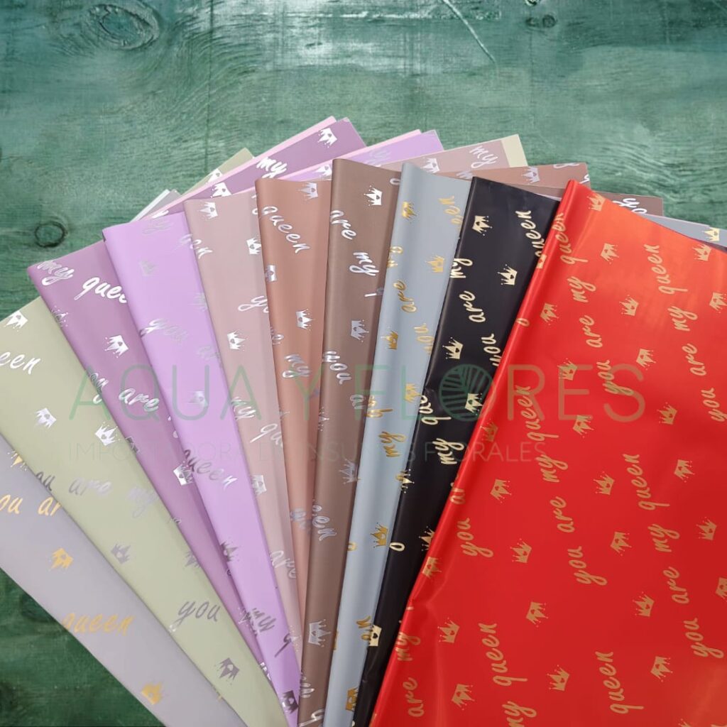 Papel Coreano Sólido Bicolor «You Are My Queen» 20 pliegos 57x56cm ...